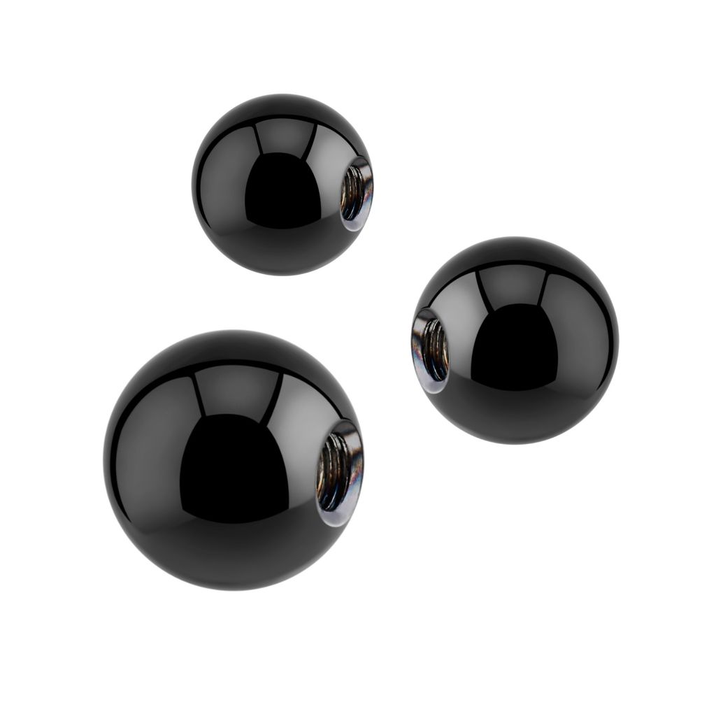 Black Threaded Balls (Titanium) | imaxshop.com