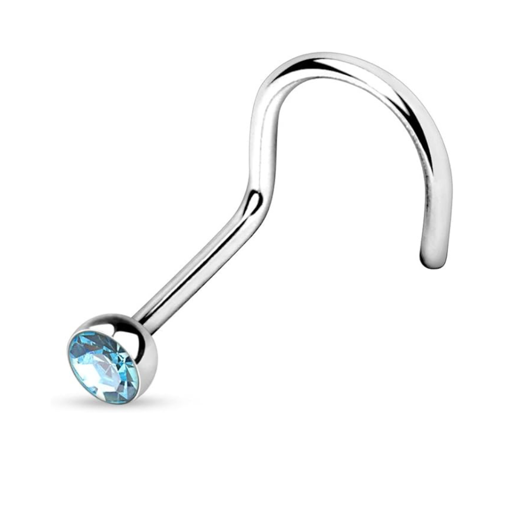 Jewelled Nostril Nose Stud (Steel) | imaxshop.com